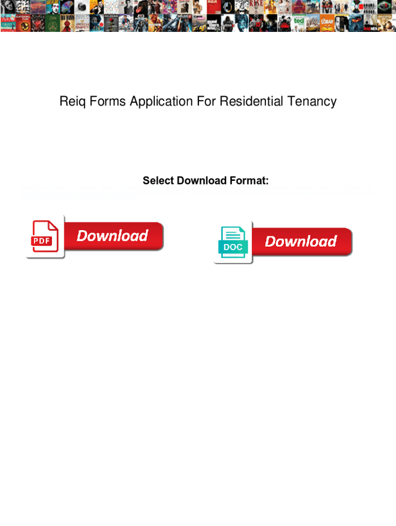 Fillable Online Reiq Forms Application For Residential Tenancy. Reiq ...