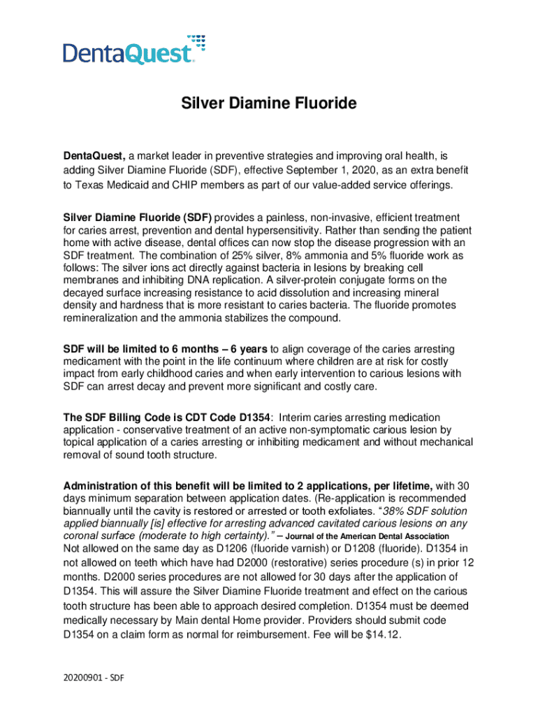 Fillable Online dentaquest.comsilver-diamine-fluoride-tool ...
