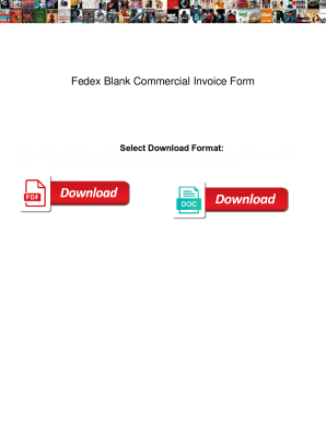 Fillable Online Fedex Blank Commercial Invoice Form. Fedex Blank ...