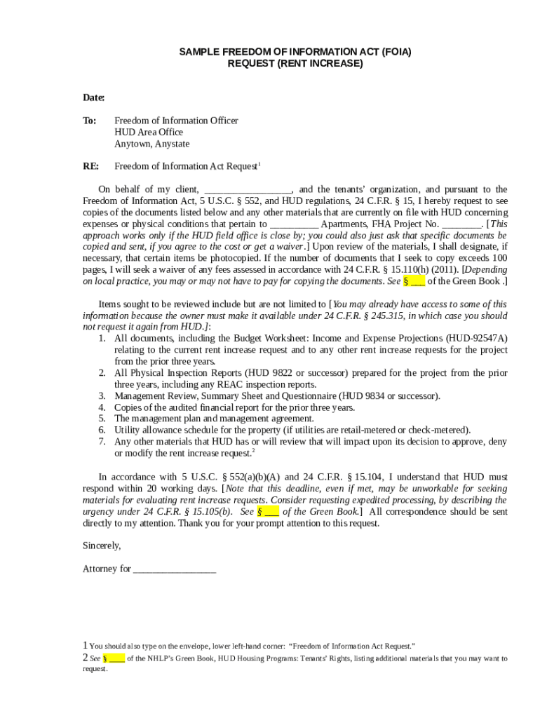 Sample FOIA Request Letters - National Freedom of ... Doc Template ...