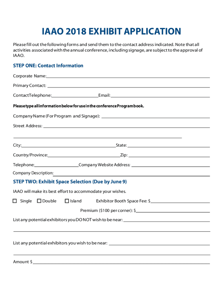 Fillable Online www.iaao.org media meetingsStandard Booth Regulations ...
