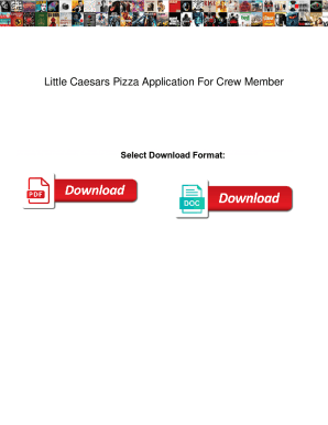 Fillable Online Little Caesars Pizza Application For Crew Member ...