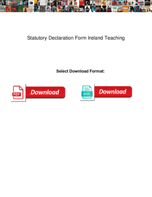 Fillable Online Statutory Declaration Form Ireland Teaching. Statutory ...