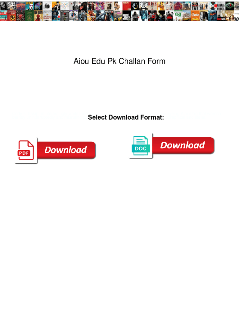 Fillable Online Aiou Edu Pk Challan Form. Aiou Edu Pk Challan Form ...
