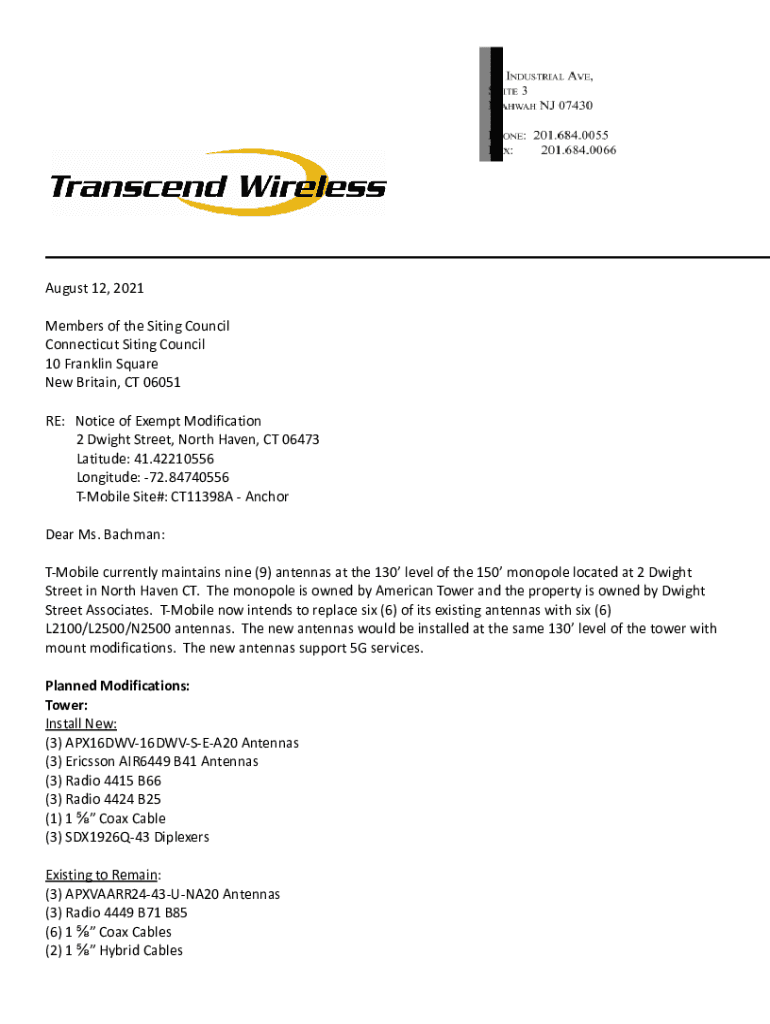 Fillable Online portal.ct.gov-mediaMembers of the Siting Council Connecticut Siting Council New ...