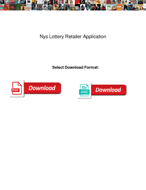 Fillable Online Nys Lottery Retailer Application. Nys Lottery Retailer ...