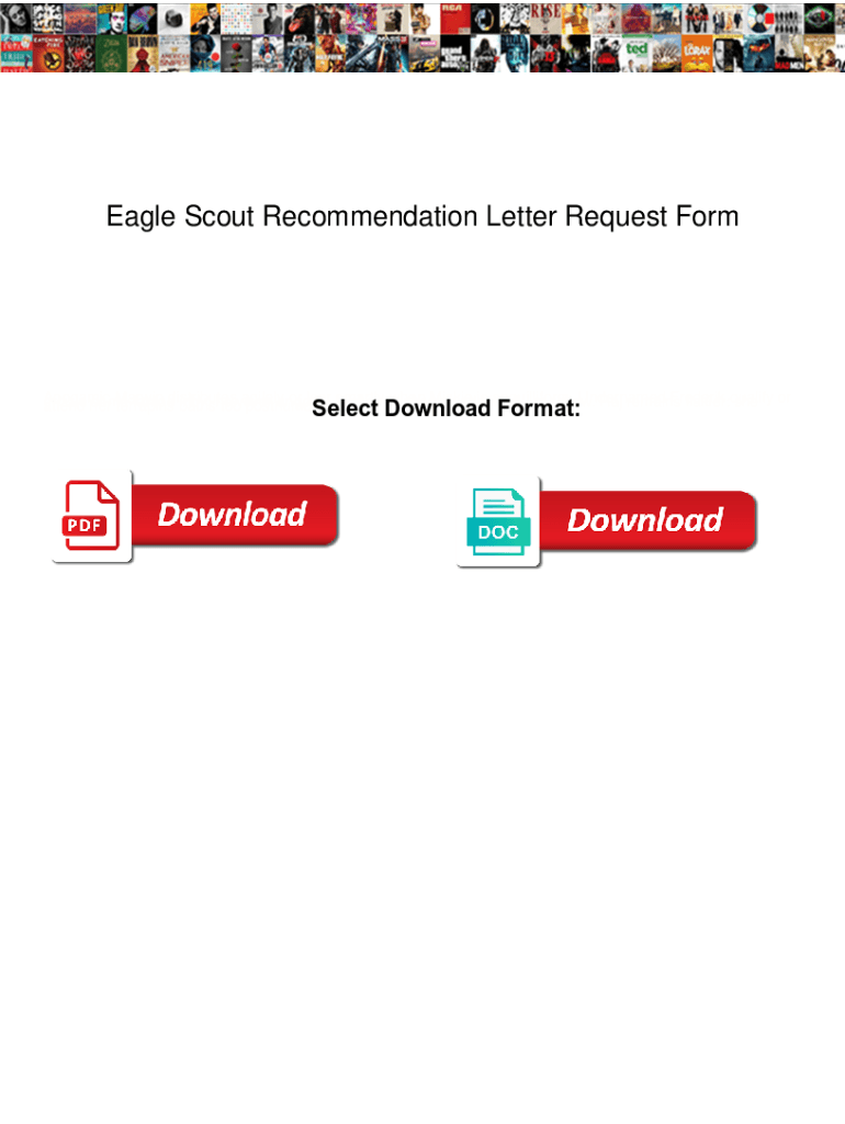 Fillable Online Eagle Scout Recommendation Letter Request Form. Eagle ...