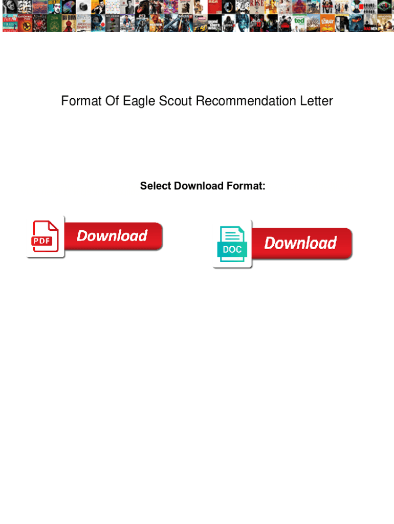 Fillable Online eforms.comrecommendation-lettereagle-scoutFree Eagle Scout Letter of ...