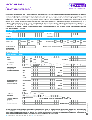 Fillable Online GROUP HEALTH INSURANCE POLICY - Proposal Form Fax Email ...