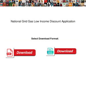 Fillable Online National Grid Gas Low Income Discount Application ...