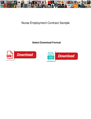 Fillable Online Nurse Employment Contract Sample. Nurse Employment ...