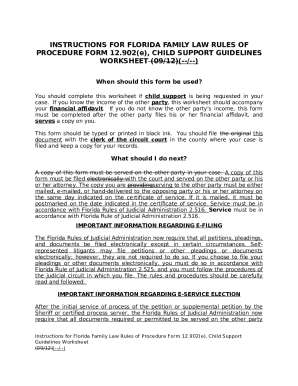 notice of filing child support guidelines worksheet - Florida ... Doc ...