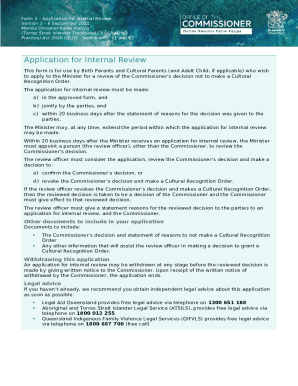 Application for Internal Review. 3 Doc Template | pdfFiller