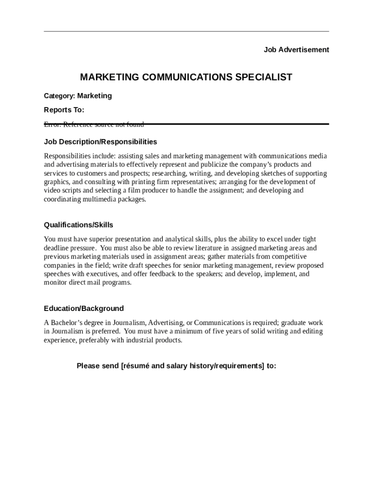 Marketing Manager Job Description Template - LinkedIn Business Doc ...