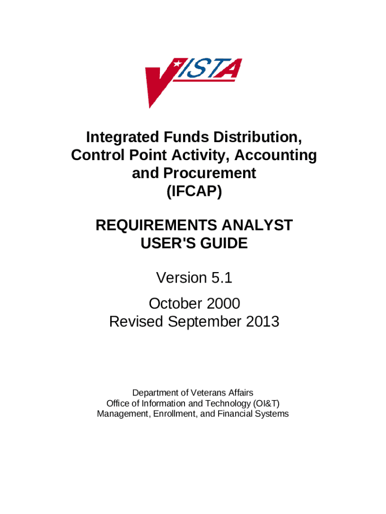 IFCAP Technical Manual - Veterans Affairs Doc Template | pdfFiller