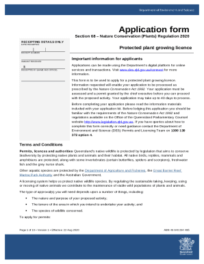 Application Protected plant growing licence. This is to be used to ...