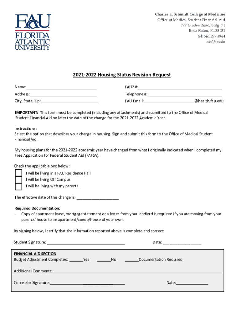 Fillable Online med fau Forms to Download Florida Atlantic University ...