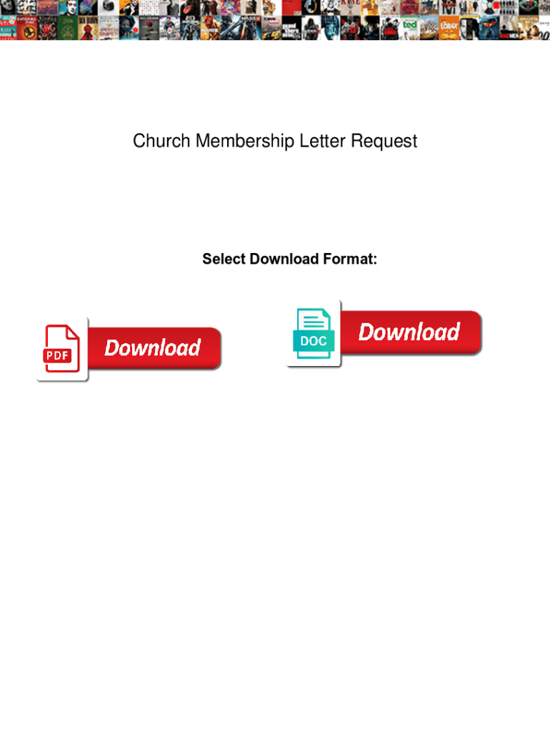Fillable Online Church Membership Letter Request. Church Membership ...