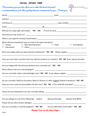 Fillable Online PDF Beauty Salon Consultation Form Template - BAR RITA ...