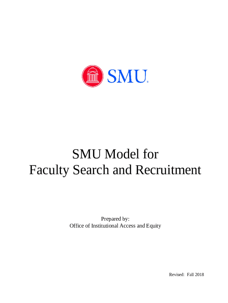 SMU FACULTY SEARCH AND RECRUITMENT GUIDELINES Doc Template ... Doc ...
