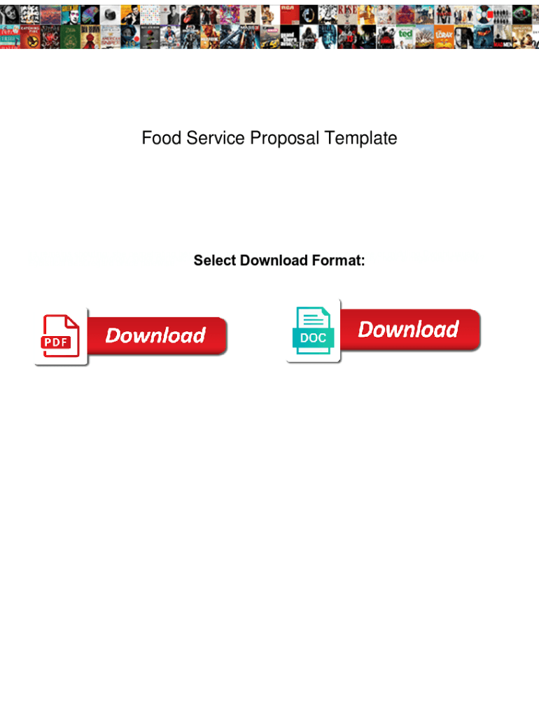 Fillable Online Food Service Proposal Template. Food Service Proposal ...