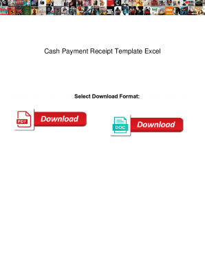 Fillable Online Cash Payment Receipt Template Excel. Cash Payment ...