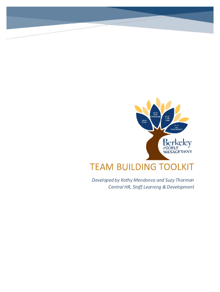 Fillable Online Team Building Toolkit. Developed by Kathy Mendonca and ...
