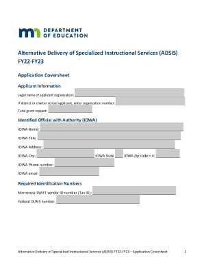 Fillable Online education mn Alternative Delivery of Specialized ...