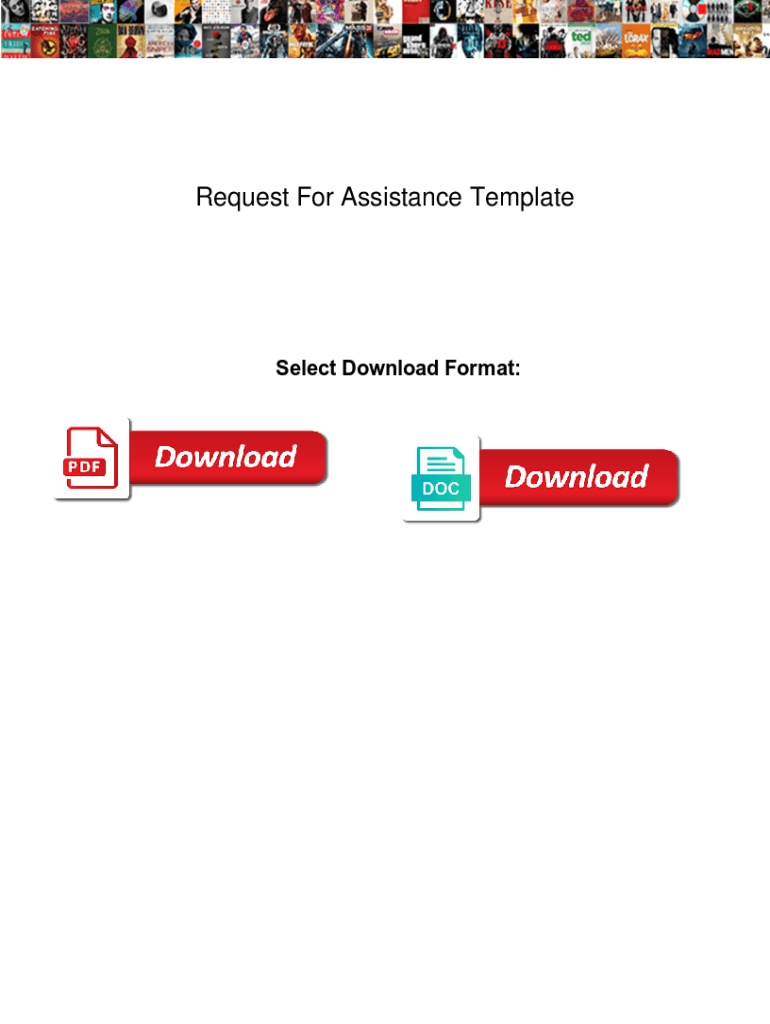 Fillable Online Request For Assistance Template. Request For Assistance ...