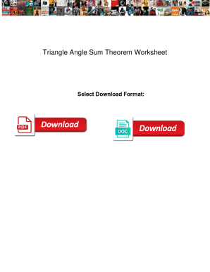 Fillable Online Triangle Angle Sum Theorem Worksheet. Triangle Angle ...