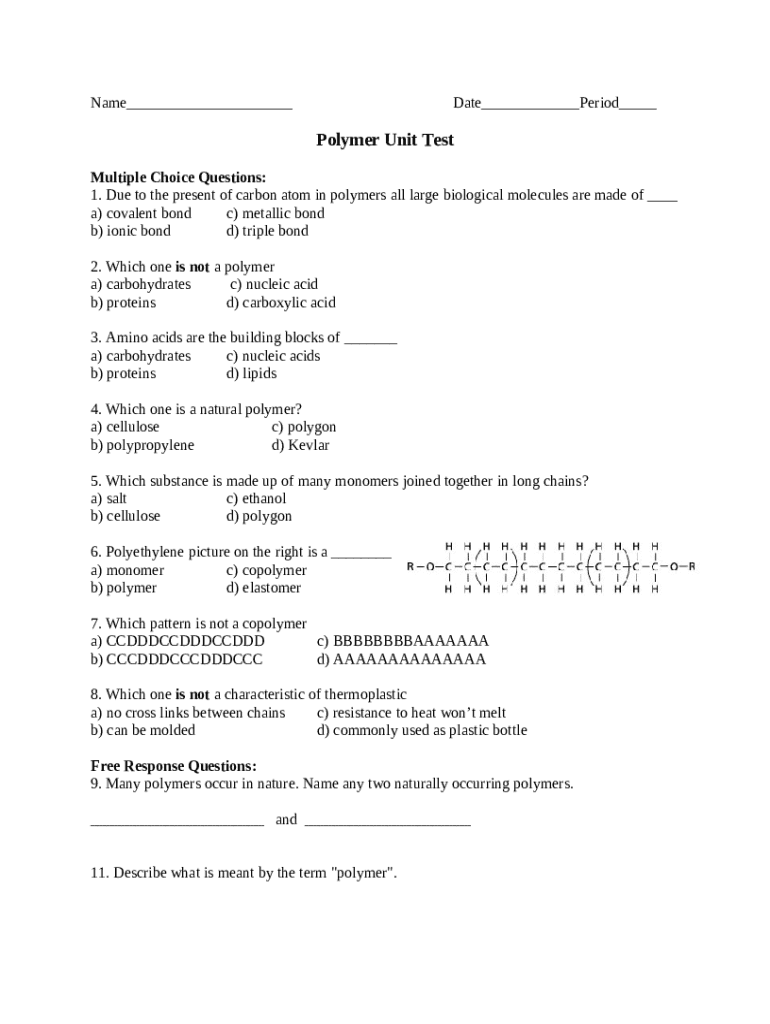 Test Polymer Unit With Answer Key docx Name DatePeriod Doc test-polymer-unit-with-answer-key-docx-name-dateperiod-doc