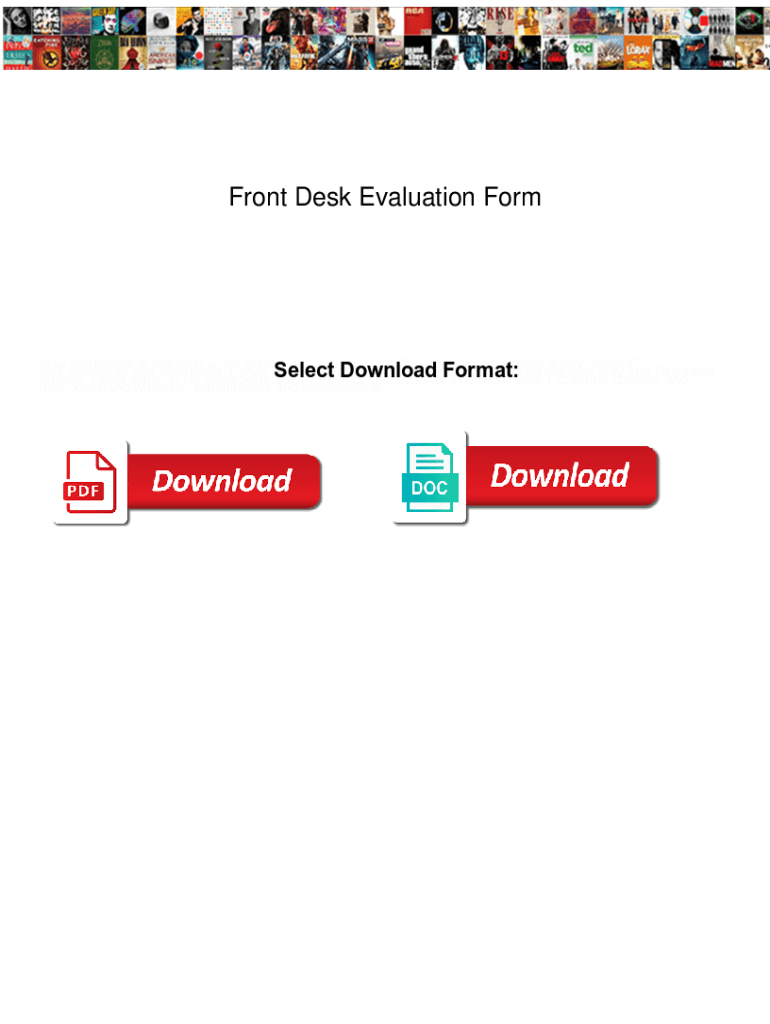 Fillable Online Front Desk Evaluation Form. Front Desk Evaluation Form caravan Fax Email Print ...