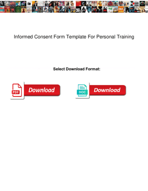 Fillable Online Informed Consent Form Template For Personal Training ...