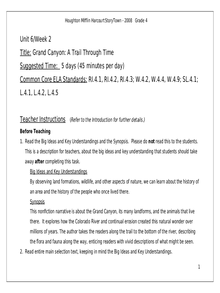 Grand Canyon: A Trail Through Time - Achievethecore.org Doc Template ...