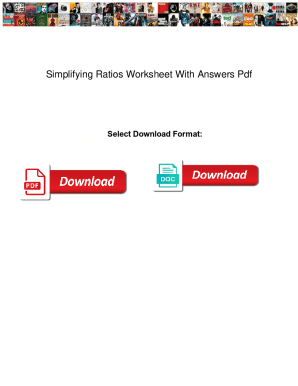 Fillable Online Simplifying Ratios Worksheet With Answers Pdf ...