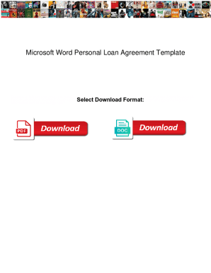 Fillable Online Microsoft Word Personal Loan Agreement Template ...