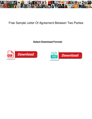 Fillable Online Free Sample Letter Of Agreement Between Two Parties ...