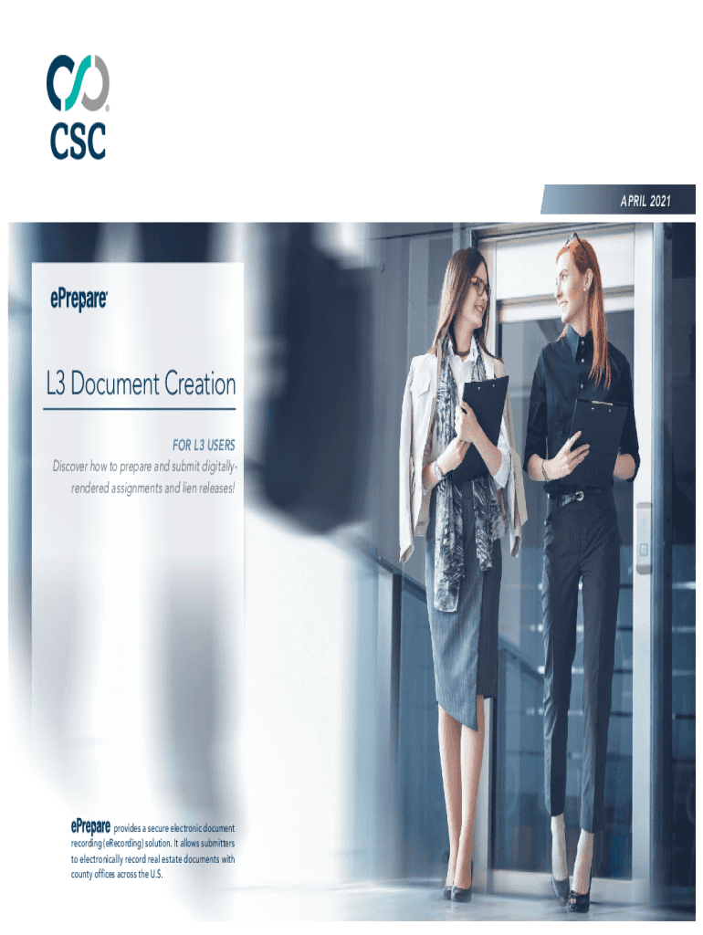 Fillable Online L3 Document Creation. Discover how to prepare and ...