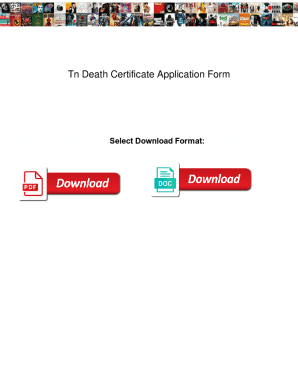 Fillable Online Tn Death Certificate Application Form. Tn Death ...