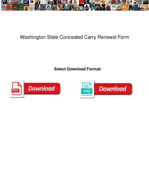 Fillable Online Washington State Concealed Carry Renewal Form ...