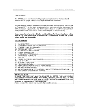 Fillable Online The NATO Support and Procurement Agency has a ...