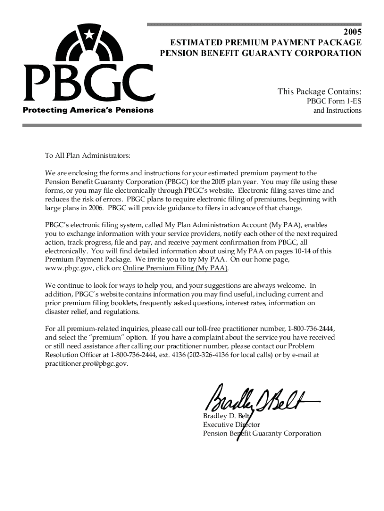 Fillable Online Pension Benefit Guaranty Corporation: Governance ...