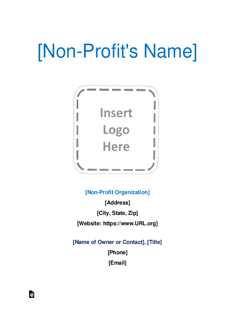 Fillable Online Non-Profit Business Plan Template Fax Email Print ...