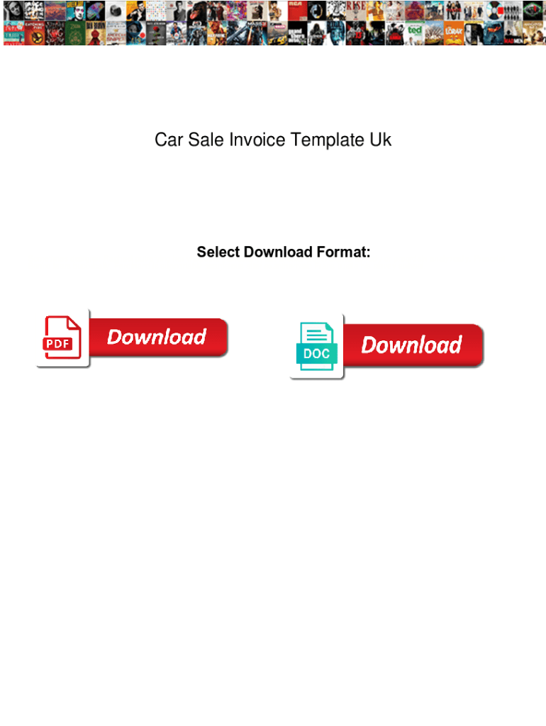 Fillable Online Car Sale Invoice Template Uk. Car Sale Invoice Template ...