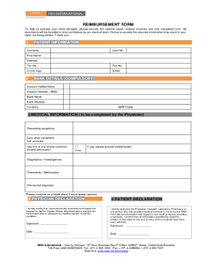 Fillable Online Msh Claim Form - Fill Online, Printable, Fillable ...