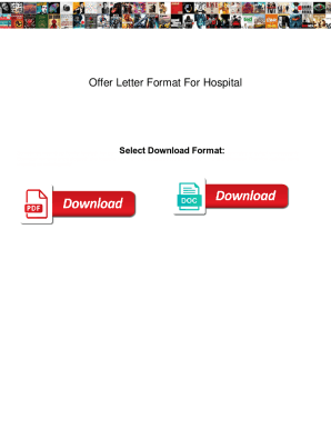 Fillable Online Offer Letter Format For Hospital. Offer Letter Format ...