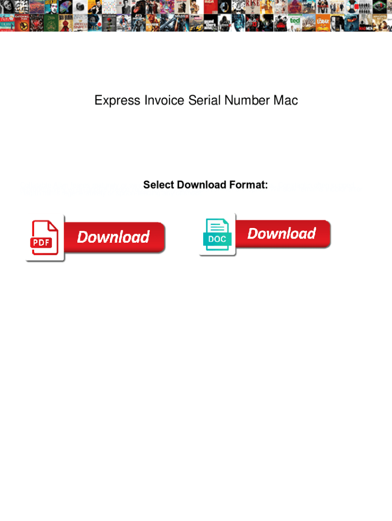 Fillable Online Express Invoice Serial Number Mac. Express Invoice ...