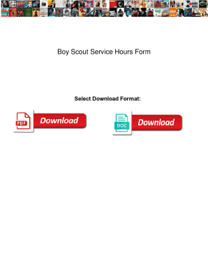 Fillable Online Boy Scout Service Hours Form. Boy Scout Service Hours ...