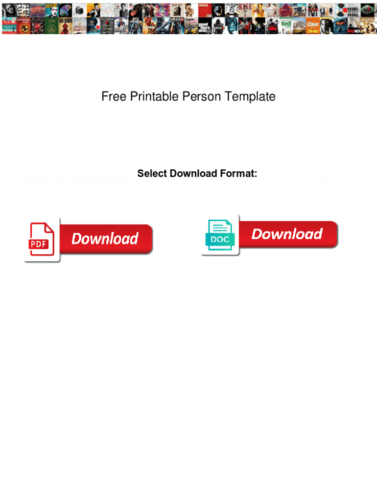 Fillable Online Free Printable Person Template. Free Printable Person ...