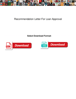 Fillable Online Recommendation Letter For Loan Approval. Recommendation ...